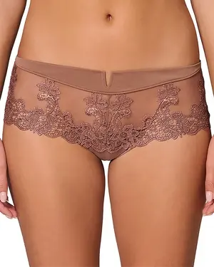 Simone Perele Simone Perele Saga Lace Mesh Boyshorts Tender Brown