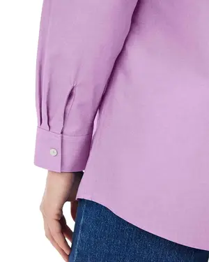 Foxcroft Cici Cotton Non-iron Tunic Shirt - Soft Violet