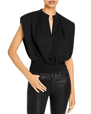 3.1 Phillip Lim Sleeveless French Terry Top Black