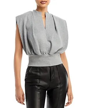 3.1 Phillip Lim Sleeveless French Terry Top Grey Melange