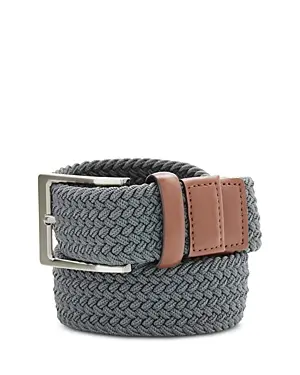 Bloomingdale'S Woven Stretch Belt - Exclusive Gray