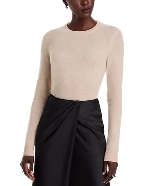 Bloomingdale'S C Crewneck Cashmere Sweater - Heather Oatmeal