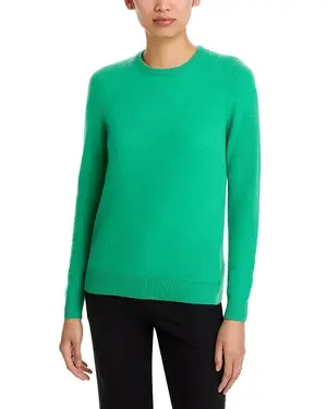 Bloomingdale'S C Crewneck Cashmere Sweater - Varsity Green