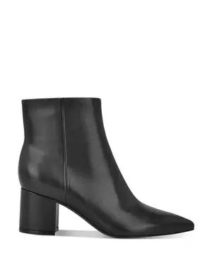 MARC FISHER LTD. Jarli High Heel Booties - Black Leather