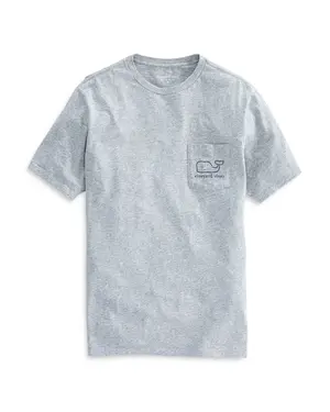 Vineyard Vines Vintage Whale Short Sleeve Pocket Tee - Gray Heather