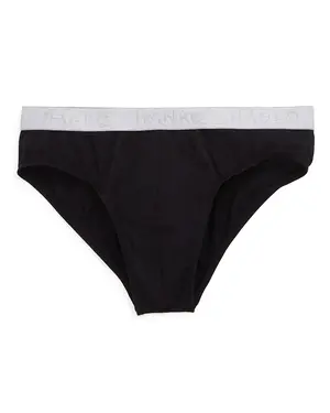 Hanro Cotton Essential Briefs, Pack Of 2 - Black