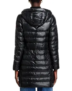 Canada Goose Cypress Packable Hooded Mid-length Down Jacket - Black