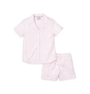 PETITE PLUME Gingham Cotton Pajama Shorts Set