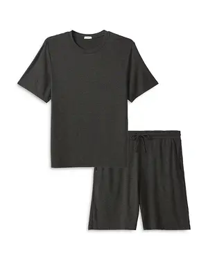Eberjey Henry Short Pajama Set - Charcoal Heather