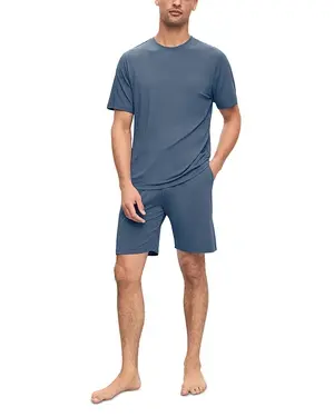 Eberjey Henry Short Pajama Set - Faded Denim