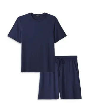 Eberjey Henry Short Pajama Set - Navy