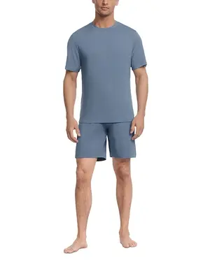 Eberjey Henry Short Pajama Set Slate Blue