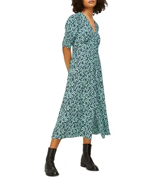 Whistles Midnight Meadow Floral Midi Dress
