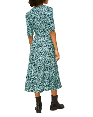 Whistles Midnight Meadow Floral Midi Dress