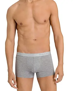 Hanro HANRO Essentials Cotton Blend Stretch Boxer Briefs Light Mel/blue Gentian