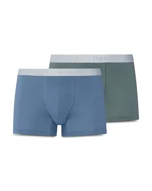 Hanro Essentials Cotton Stretch Boxer Briefs, Pack Of 2 - Studio Grey