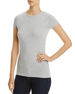Majestic Filatures Majestic Filatures Crewneck Tee Gris Chiné Clair