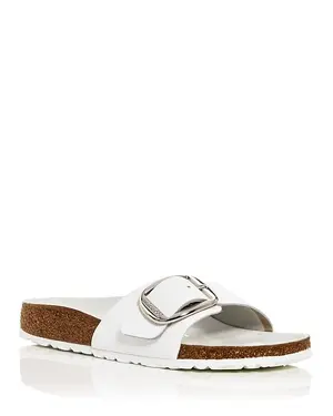 BIRKENSTOCK Madrid Big Buckle Sandals White Leather/silver