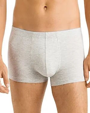 Hanro Cotton Superior Boxer Briefs Gray Melange