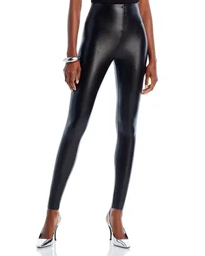 Commando Perfect Control Faux Leather Leggings - Black