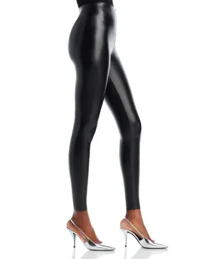 Commando Perfect Control Faux Leather Leggings - Black