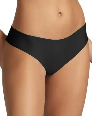 Commando Butter Mid-rise Thong - Black
