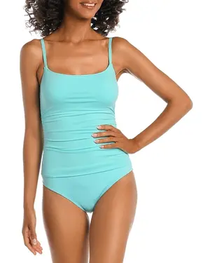 La Blanca Island Goddess One-Piece Swimsuit Ice Blue