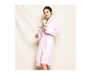 PETITE PLUME Gingham Cotton Robe
