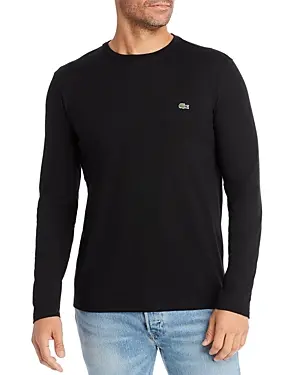 Lacoste Lacoste Long-Sleeve Pima Cotton Tee Black