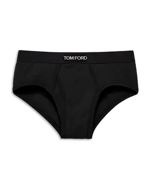 TOM FORD Cotton Blend Briefs - Black