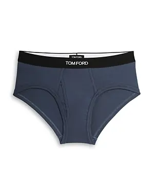 TOM FORD Cotton Blend Briefs Dark Blue