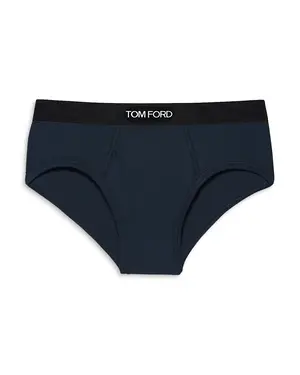 TOM FORD Cotton Blend Briefs Navy