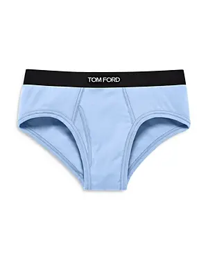 TOM FORD Cotton Blend Briefs Pale Blue