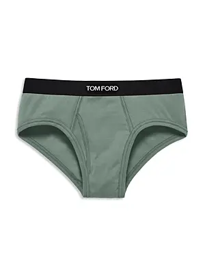 TOM FORD Cotton Blend Briefs Seafoam