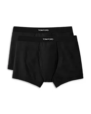 TOM FORD Cotton Blend Boxer Briefs, Set Of 2 - Black