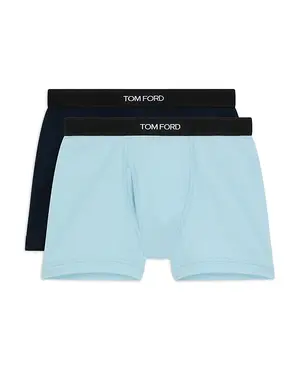 TOM FORD Cotton Blend Boxer Briefs, Set Of 2 Light Pastel Blue