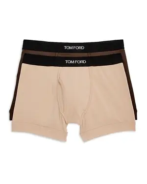 TOM FORD Cotton Blend Boxer Briefs, Set Of 2 Nude/brown