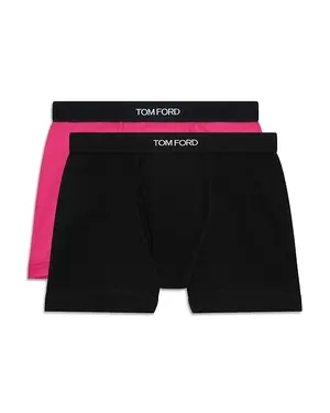 TOM FORD Cotton Blend Boxer Briefs, Set Of 2 Pink/black