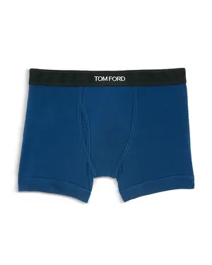 TOM FORD Cotton Blend Boxer Briefs Bright Blue