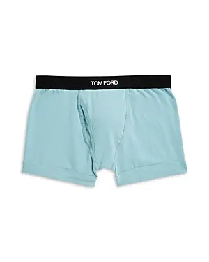 TOM FORD Cotton Blend Boxer Briefs Celeste