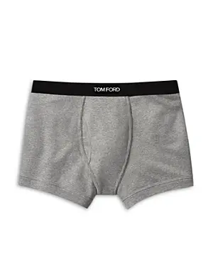 TOM FORD Cotton Blend Boxer Briefs Gray Melange