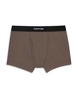 TOM FORD Cotton Blend Boxer Briefs Walnut