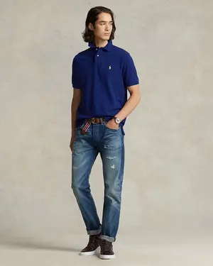 Polo Ralph Lauren Cotton Mesh Classic Fit Polo Shirt - Fall Royal Blue