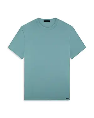TOM FORD Cotton Blend Crewneck Tee Light Pastel Blue