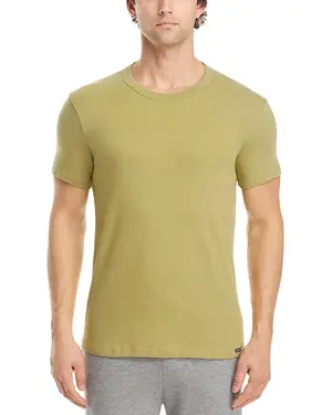 TOM FORD Cotton Blend Crewneck Tee Light Pastel Green