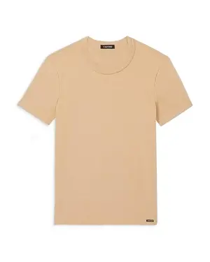 TOM FORD Cotton Blend Crewneck Tee Nude