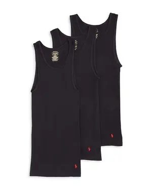 Ralph Lauren Polo Ralph Lauren Ribbed Tank Tops - 3 Pack Black