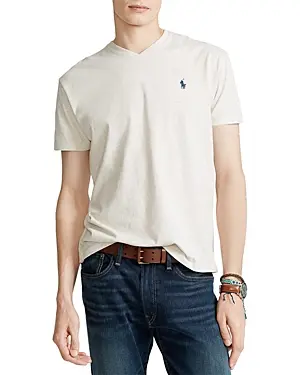 Polo Ralph Lauren Classic Fit V-neck Tee Cream/heather