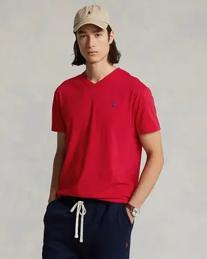 Polo Ralph Lauren Classic Fit V-neck Tee Red