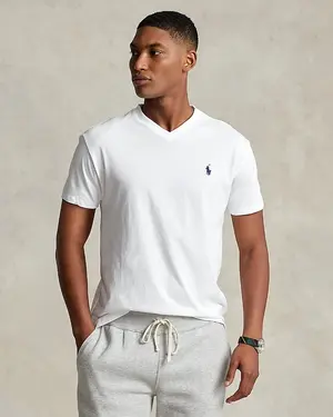 Polo Ralph Lauren Classic Fit V-neck Tee - White
